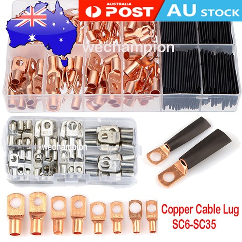 240/220/140x Copper Lug Wire Connectors Crimp Lugs Ring Terminal ...