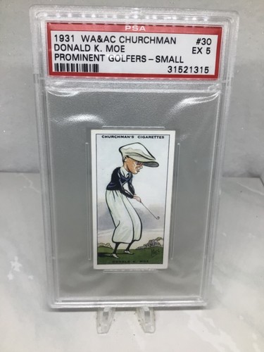 1931 Churchman Prominent Golfers Small #30 Donald Moe PSA 5 | eBay