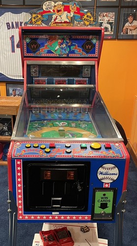 SLUGFEST MLB BASEBALL CARD ARCADE PINBALL MACHINE W/TOPPER BY WILIIAMS ...
