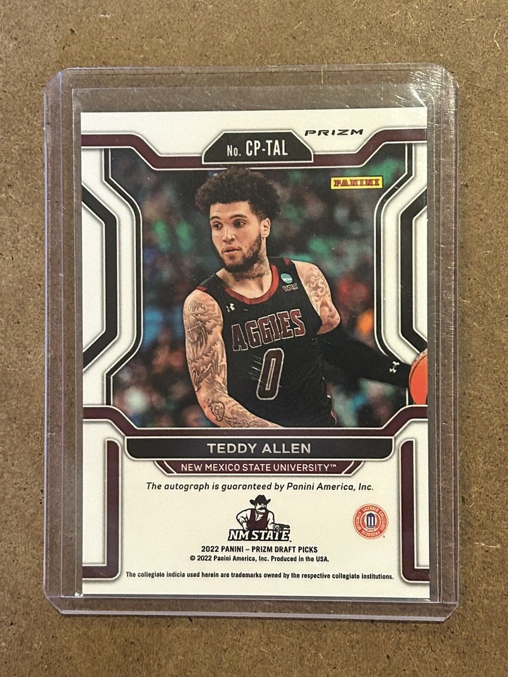 2022 Prizm Draft Picks Teddy Allen Penmanship Green Prizm Auto CP-TAL ...