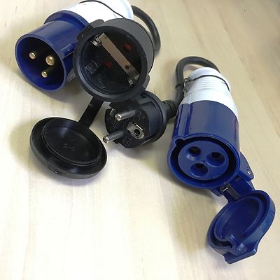 EF 2 x Caravan Adapter CEE 230V Kabel Schuko Camping Stromadapter 16A ...