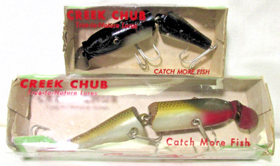 Creek Chub Jointed Fishing Lures in Boxes 2604P & 2703P Pike Not Used ...