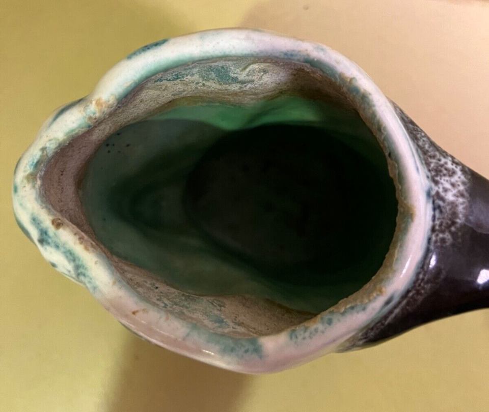 VTG FRANK ENGLE STUDIO HORSE MUG-PLANTER Blue Green Artist Newburgh ...