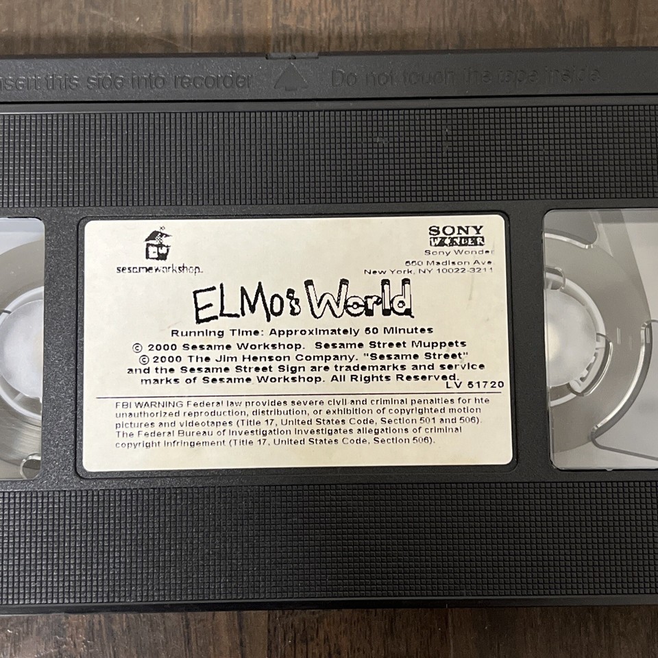 Sesame Street Elmo's World VHS 2000 Episodes for Children Kids TV ...