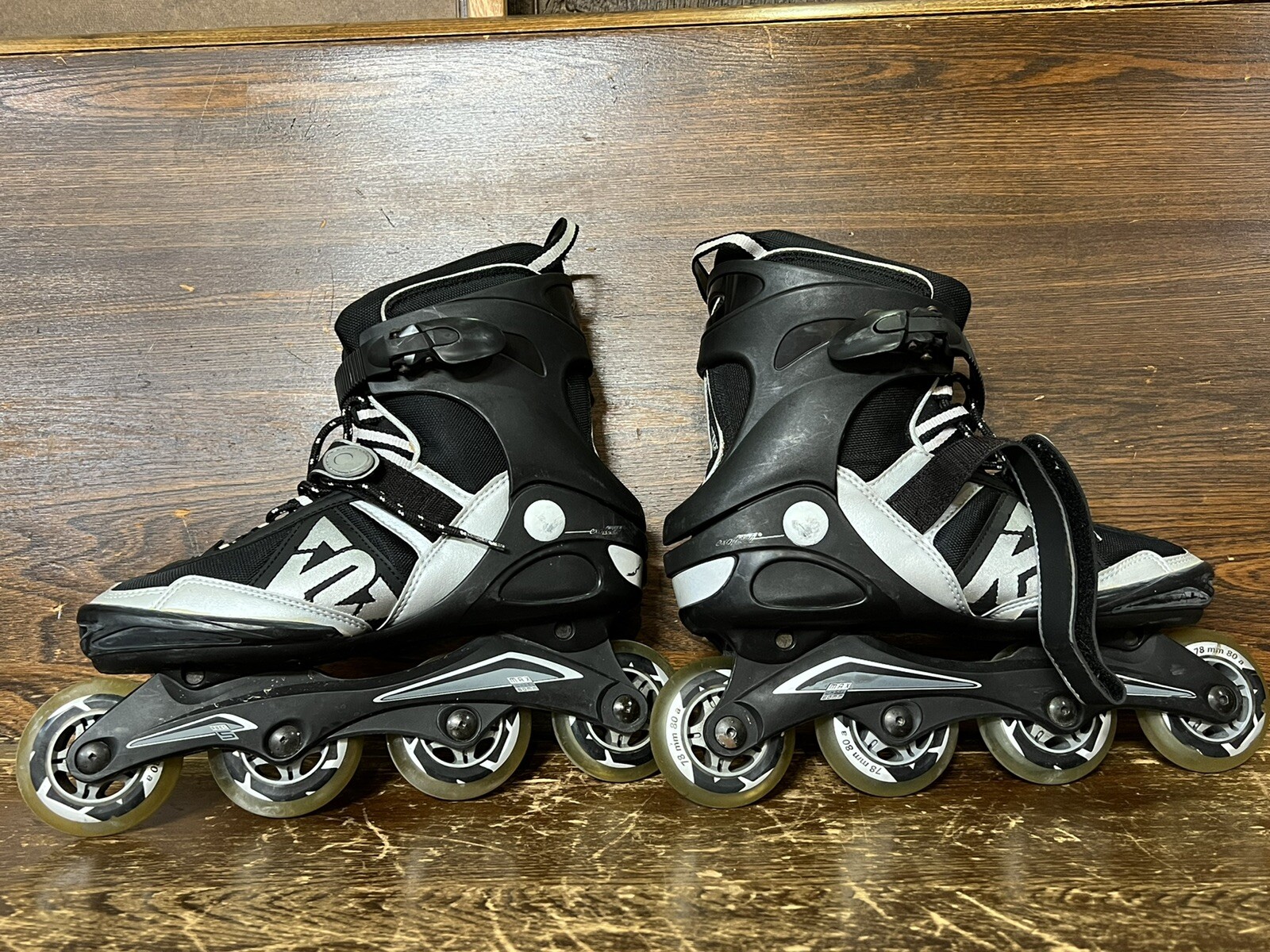 Men’s K2 EXO 2.1 Black Silver Roller Blades In-line Skates Men's Size 9 ...