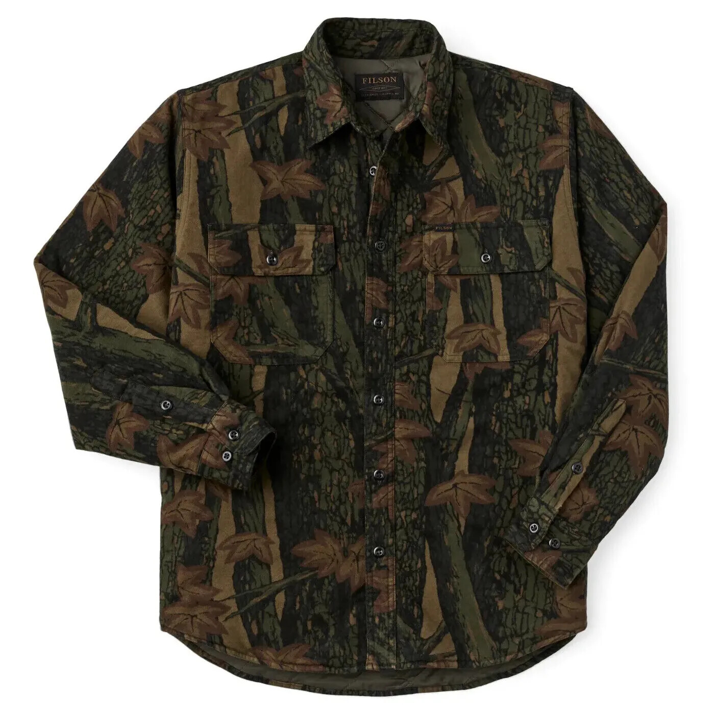 Filson Insulalted Field Flannel Shirt 20233074 Maple Bark Camo Olive ...