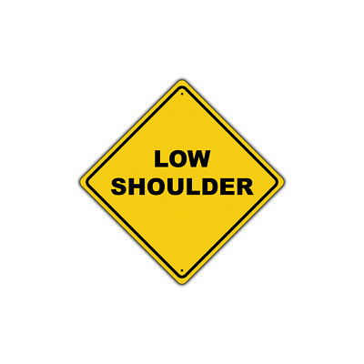 Low Shoulder Diamond Sign Road Street Traffic Notice Warning Aluminum ...