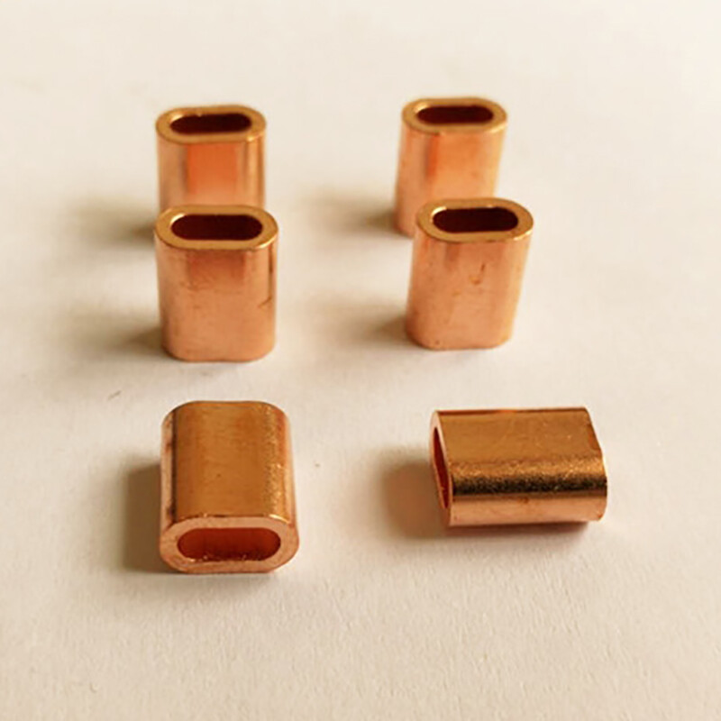 M1.2- M5 Copper Wire Rope Ferrules Crimping Clamps Sleeve Single Hole ...