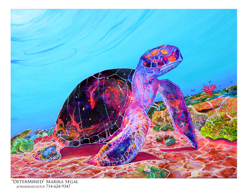 Cool Determined Unique Purple Cosmic Universe Psychedelic Sea Turtle ...