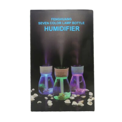 Led Humidifier in Bottle Design Seven-Color USB Nightstand Lamp ...