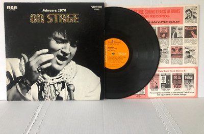 Elvis Presley ON STAGE FEBRUARY 1970 Original 1970 RCA RED Borders VG++ ...