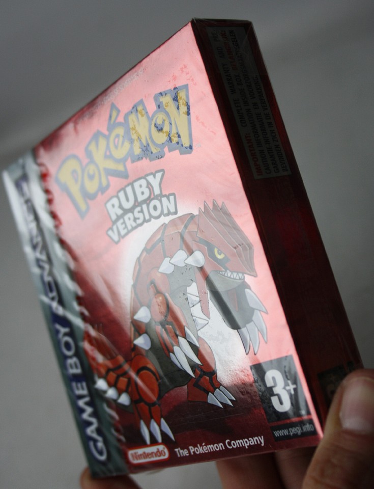 GAME BOY ADVANCE POKEMON RUBY VERSION NINTENDO RED STRIPE 2003 SEALED ...