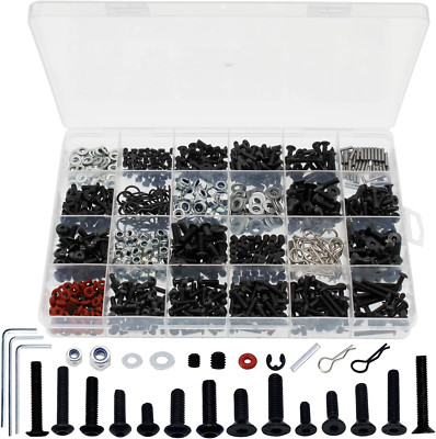 1000pcs Universal RC Screw Kit Screws Assortment Box, Hardware Fastener ...