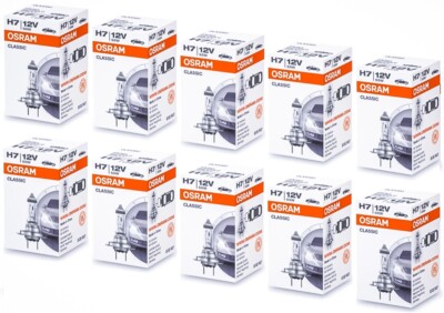 10x Osram H7 64210CLC Classic Lampe 12V 55W Glühlampen Birnen ...