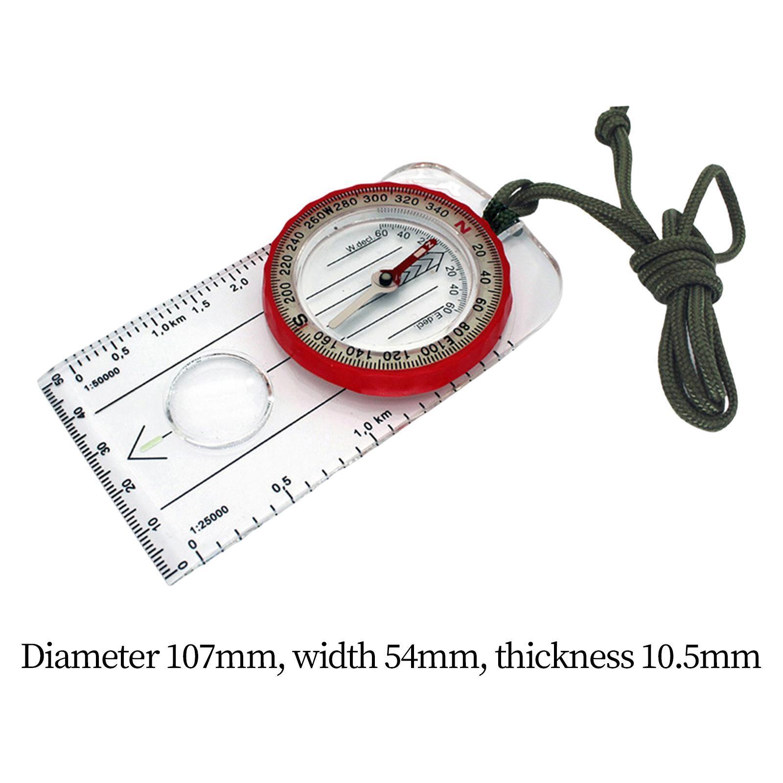 Hiking Compass Luminous Magnetic Compass Accurate Adult Orienteering ...