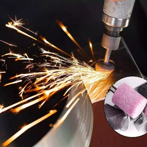 100x Rotary Mounted Abrasive Grinding Stone Point Wheel Bits Set For ...