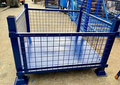 1Mx1Mx650 Stacking Steel Cage Stillage with Removeable Front | eBay UK