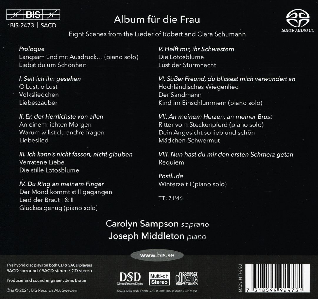 CAROLYN SAMPSON / JOSEPH MIDDLETON ALBUM FÜR DIE FRAU: SCENES FROM THE ...