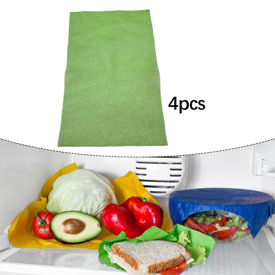 4Pcs Refrigerator Shelf Liners Fridge Pads Cuttable 28.5x45cm Placemat ...