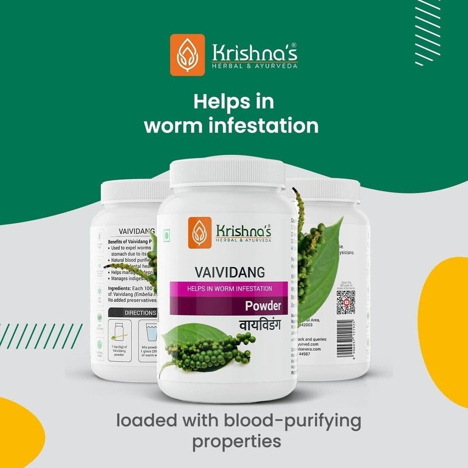 Krishna's Vaividang (Embelia Ribes) Powder - (100 Gm) | eBay UK