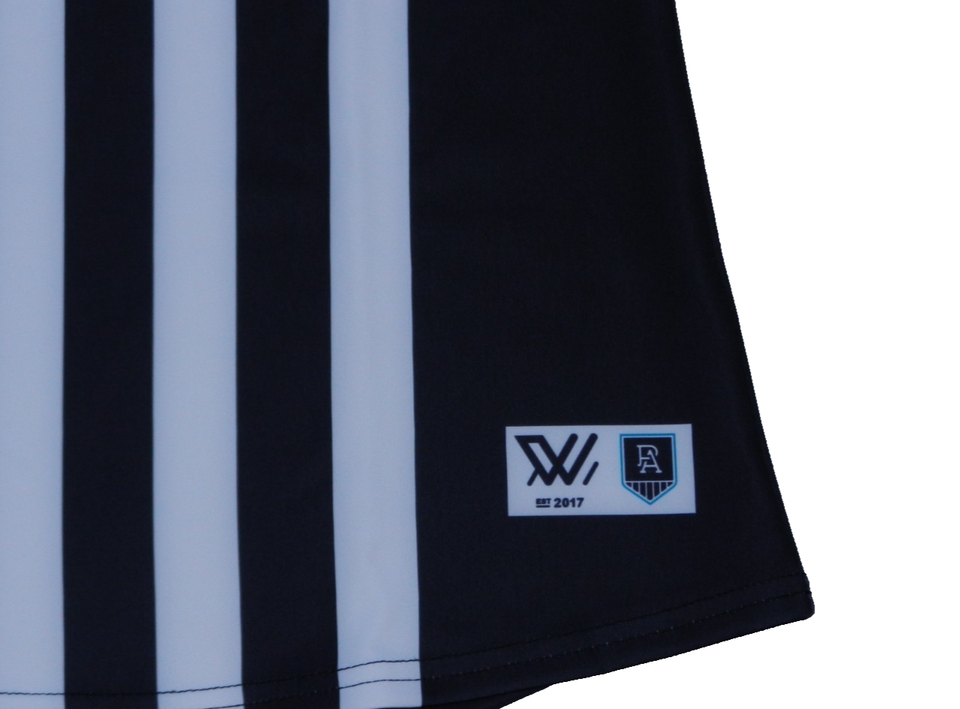 AFLW SEASON 9 PORT ADELAIDE PRISON BARS JUMPER,NEW WITH TAGS , SIZE ...