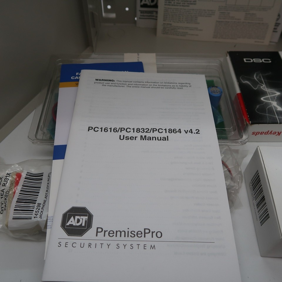 DSC PowerSeries PC1864 Board And PK5501 Security Keypad ADT Premise Pro ...