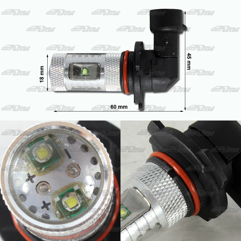 1x Pair Dodge GMC Honda Ford Eagle 9006 HB4 30 Watt 6 LED White ...