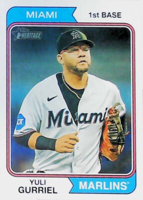 2023 TOPPS HERITAGE HIGH NUMBER #585 YULI GURRIEL MIAMI MARLINS FREE ...