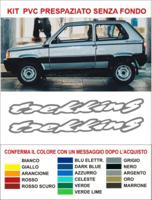 Coppia Adesivi FIAT Panda TREKKING 4X4 stickers scritte decals offroad ...