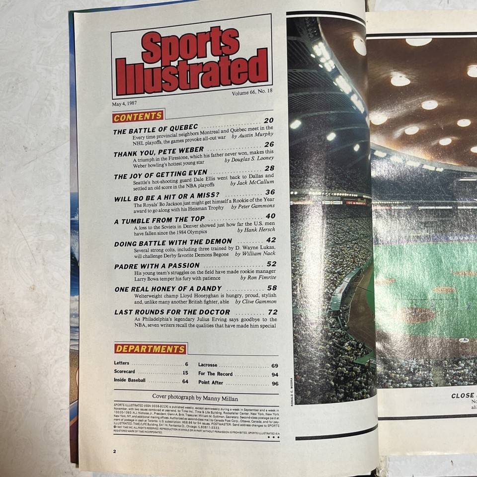 Sports Illustrated May 4, 1987 Julius Erving Retirement Philadelphia ...