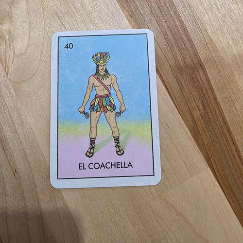 EL COACHELLA - Millennial Loteria game card single | eBay