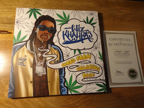 Wiz Khalifa Autograph Weed Farm Paperback Coloring Book COA Rap Signed ...