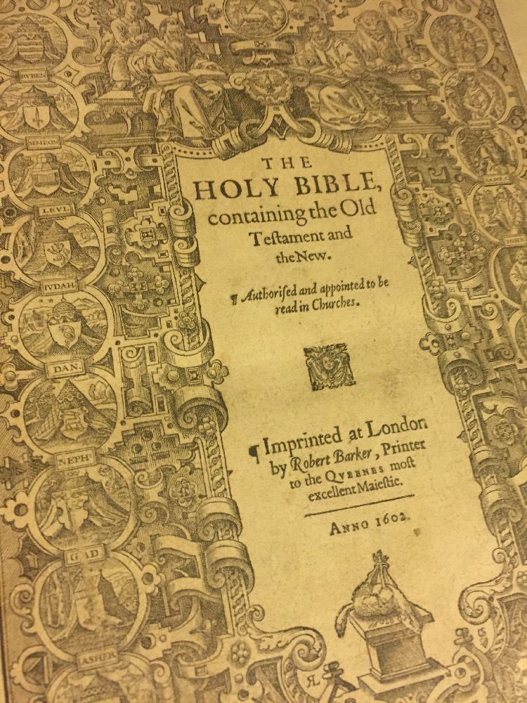 1602 Rare Bishops Bible COMPLETE Title 1611 KJV Woodcut HUGE | eBay