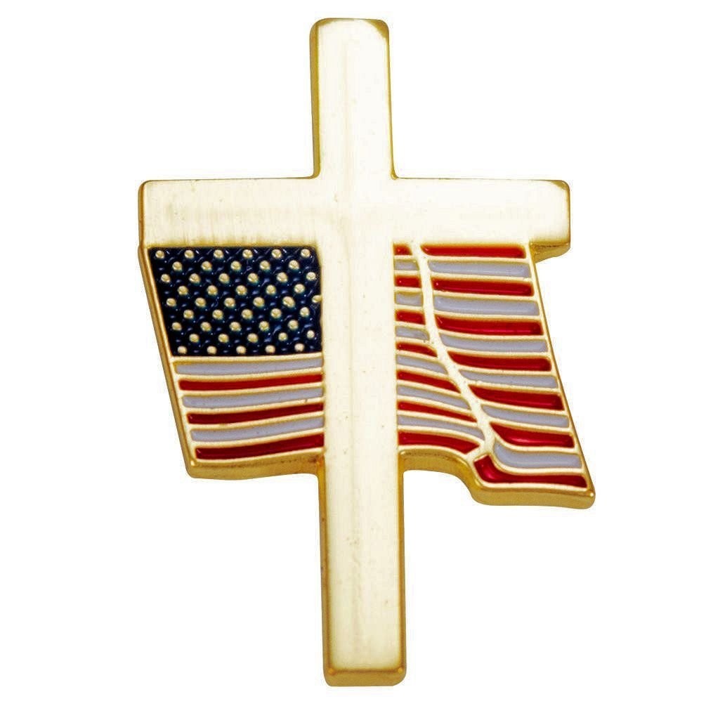 American Flag Cross Pin, American Flag Pins, Patriotic Pins - Set of 3 ...