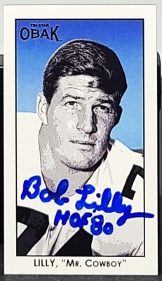BOB LILLY Signed Autograph 2011 TriStar Football Card #11 Dallas ...