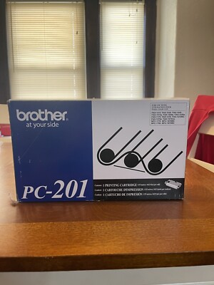 GENUINE Brother PC-201 Black Fax Printing Cartridge NEW IN BOX MFC-1025 ...