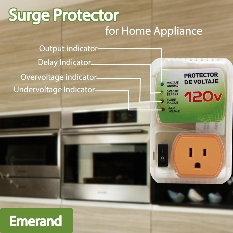 120V US Plug Surge Voltage Protector Power Sockets Refrigerator ...