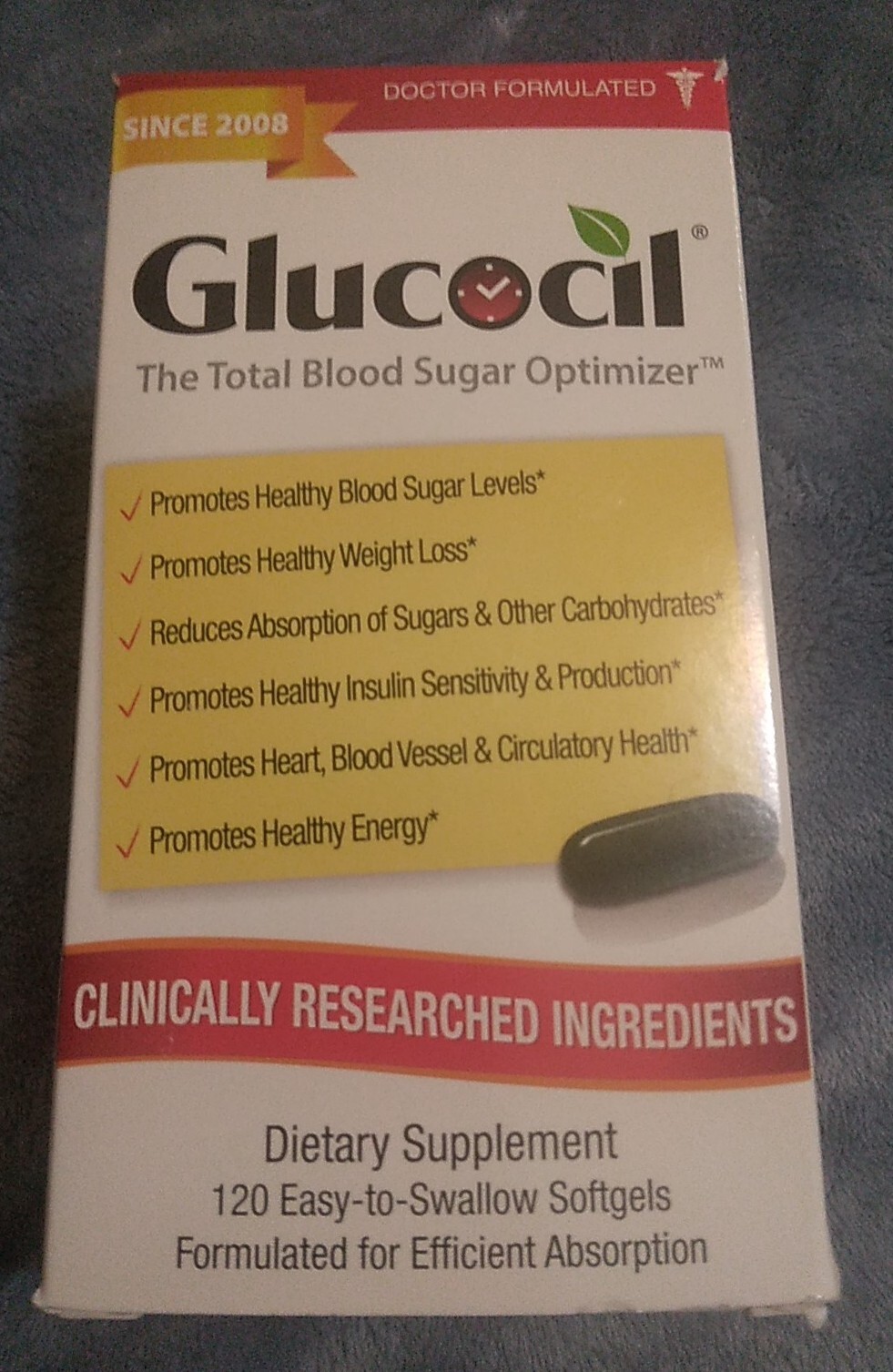 Glucocil The Total Blood Sugar Optimizer - 120 Softgels for sale online ...