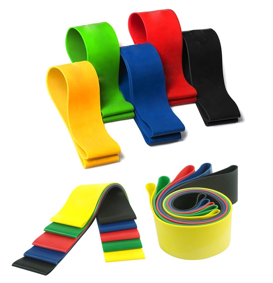 5 PCS Workout Resistance Bands Loop Set Fitness Yoga Booty Leg Exercise ...