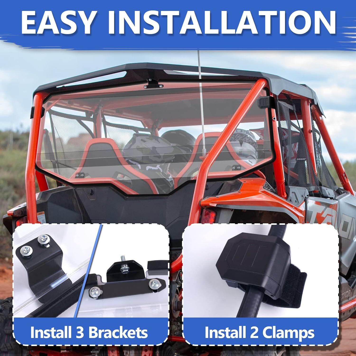Rear Windshield Clear Back Window For Honda Talon 1000X-4 2019-2025 | eBay