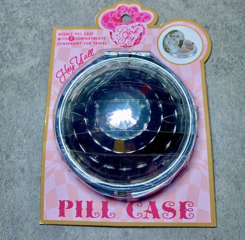 Pink Sky Silver Disco Ball Pill Case | eBay