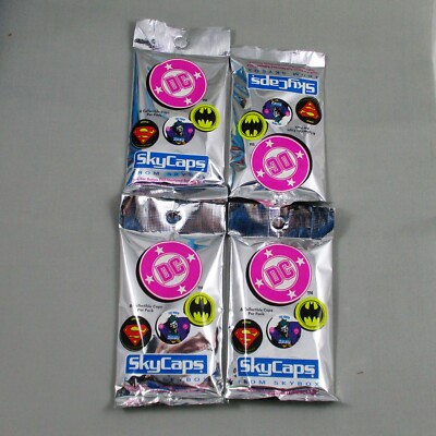 1993 Skybox DC Comics Skycaps Lot of Four (4) Sealed Packs from Box ...