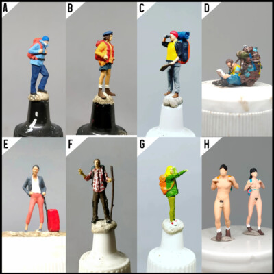 Traveller Hiker HO 1/87 1/64 miniature figure hotwheels no preiser | eBay