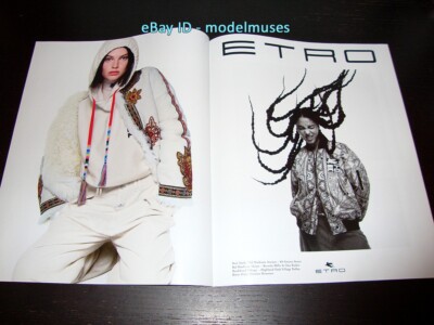 ETRO 2-Page Magazine PRINT AD Fall 2021 MILA VAN EETEN Sharon Alexie | eBay