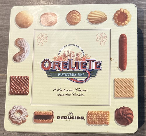 Vintage Pasticceria Fine Ore Liete Perugina Oreliete Cookie Tin 8.75” X ...