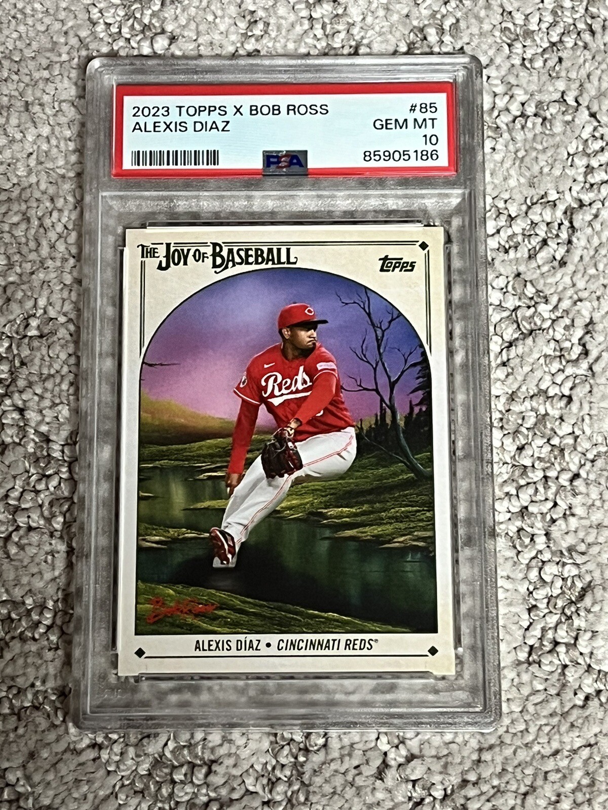 PSA 10 BASEBALL CARD 2023 TOPPS X BOB ROSS ALEXIS DIAZ REDS POP 1 | eBay