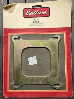 Edelbrock 2732 Adapter Plate Square Bore Carb to Spread Bore Intake ...