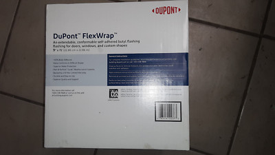 Dupont FlexWrap NF Self Adhering Butyl Adhesive 9" x 75' Flashing Tape ...