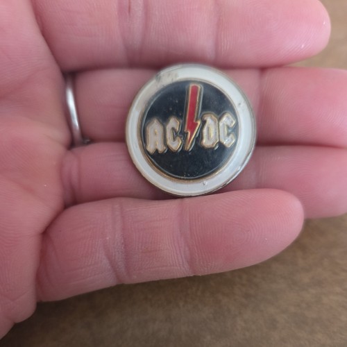 Vintage AC/DC Rock Band Lapel Push Back Pin. | eBay