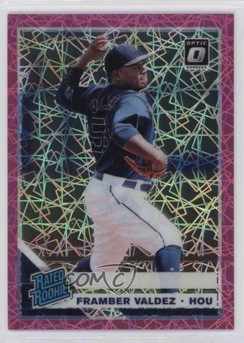 2019 Donruss Optic Rated Rookies Pink Velocity Prizm Framber Valdez ...